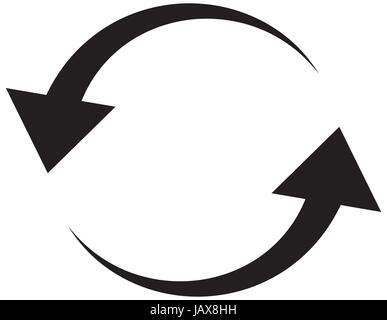 Kreisförmigen Pfeil, Kreis-Pfeil-Symbol. Rotation, neu zu starten ...
