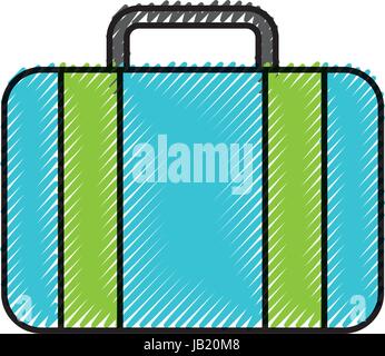 Reise Koffer Cartoon Illustration isoliert auf weiss Vektor Abbildung ...