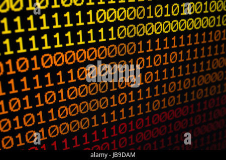 Binäre Matrix Computerdaten code nahtlose Hintergrund. Binär-Code für ...