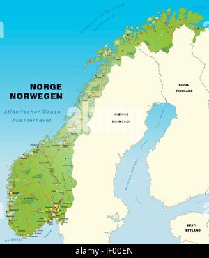 Verkehr, Transport, Norwegen, Grenze, Autobahn, Autobahn, Karte, Zusammenfassung Stock ...