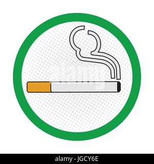 Raucher Bereich Symbole, Rauchen Ort Bereich Zeichen auf weißem ...