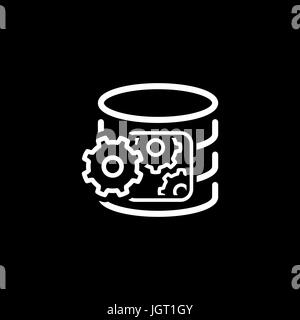 Datenverarbeitung-Symbol. Flaches Design Vektor Abbildung - Bild ...