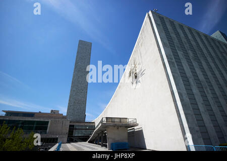Das Sekretariat Gebäude, United Nations Hauptquartier, den Vereinten Nationen, New York City ...