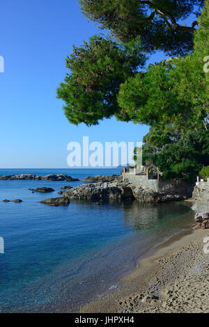 Spiaggia della Balena Strand, Fiascherino, Lerici, Ligurien, Italien ...
