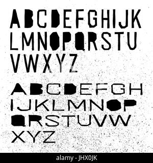 Scherenschnitt Alphabet. Schwarzen Buchstaben. Großbuchstaben Vektor ...
