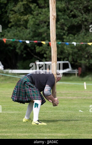 Caber toss, schottische schwere Spiele Stockfotografie - Alamy