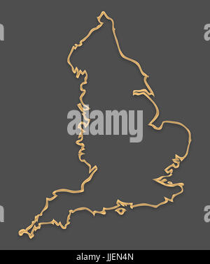 Vereinigtes Königreich Umriss Silhouette Karte Abbildung Vektor ...