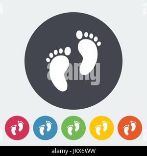 Fußstapfen Fuß Symbol Logo-Vektor-design Vektor Abbildung - Bild ...