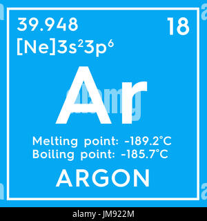 Argon. Edelgase. Chemisches Element von Mendelejews Periodensystem ...