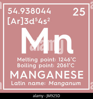 Mangan chemische Element Periodensystem Wissenschaft Symbol ...