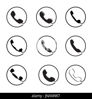 Auf das Symbol "Telefon" Vektor, Kontakt, support service Zeichen auf ...