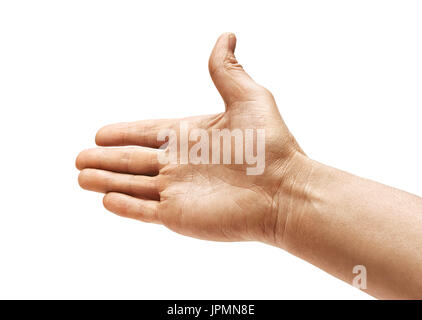 Menschliche Hand bereit, etwas zu nehmen oder etwas wechseln Onoff vor ...