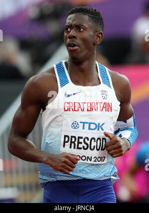 Großbritannien Reece Prescod in der 100 m langen Hitze 4 der Männer am ...