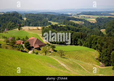 Landschaft im Emmental (berühmt für Käse), Schweiz Stockfoto, Bild ...