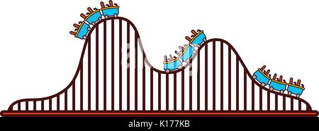 Achterbahn isolierte Symbol Stock-Vektorgrafik - Alamy