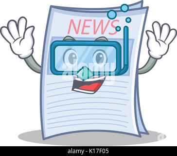 Zeitung mit Kopfzeile isoliert Cartoon-Design. Tabloid mit aktuellen ...