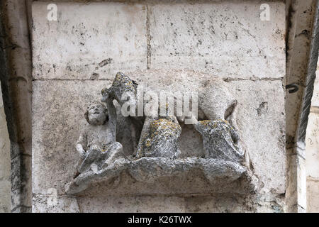 "Judensau" an St. Peter Dom, Regensburg, Oberpfalz, Bayern, Deutschland ...