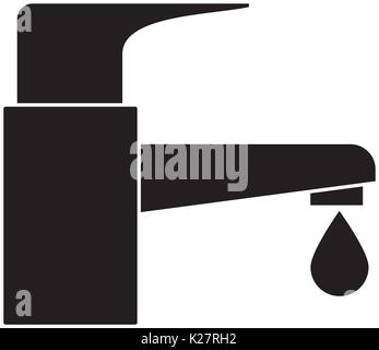 Badewanne Armatur Symbol auf weißem Hintergrund Vector Illustration ...