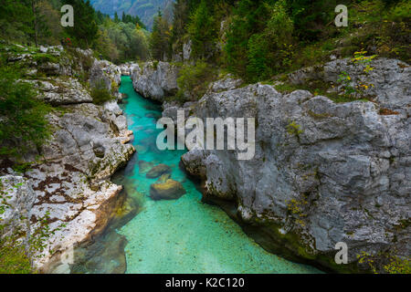 Großen Soca Schlucht, Soca Fluss, Lepena-Tal, Julischen Alpen, Gemeinde ...