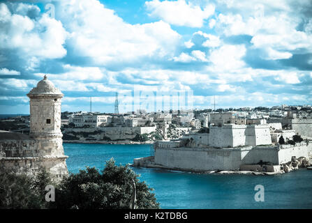 Blick auf Valletta mit Ritters Forts, Malta Stockfotografie - Alamy