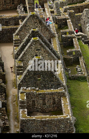 Häuser in Machu Picchu Inka Ruinen aus dem 15. Jahrhundert ...