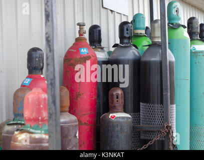 flüssiger Sauerstoff und flüssiger Stickstoff Behälter Lagertank Boston ...