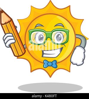 Smiley student Vektor Emoticons mit Mimik und Studium Schule ...