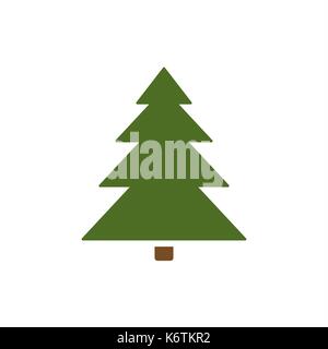 Weihnachtsbaum Tanne einfach Symbol Piktogramm Umrisse Vector ...