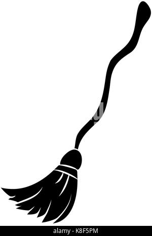 Hexe Besen Umrisse cartoon Vektor symbol Icon Design. Schöne Abbildung ...