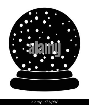Weihnachten snowglobe Cartoon silhouette Design, Icon, Symbol für die ...