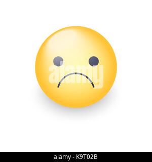 Besorgt Vektor cartoon emoji. Frustriert, traurig, enttäuscht, wütend ...