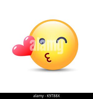 Big Smiley Emoticon zwinkerndes Gesicht vector Abbildung: Schwarz und ...