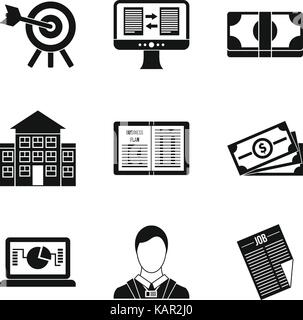Ausarbeitung Symbole gesetzt, einfachen Stil Stock-Vektorgrafik - Alamy