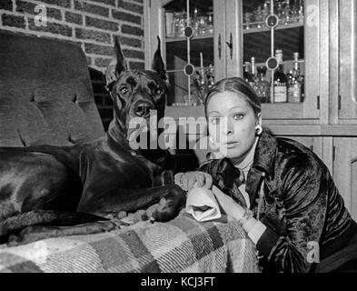 Wolfgang Kielings bereits Ehefrau Monika Gabriel, Deutschland 1970er ...