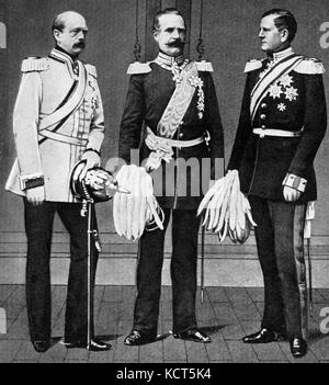Fotografie von Otto von Bismarck, Albrecht von Roon und Helmuth von ...