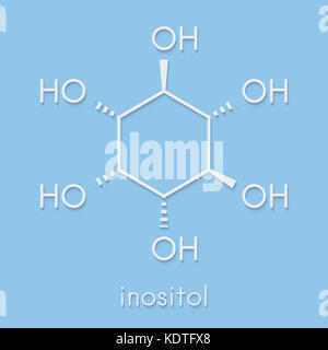 Inosit (Myo-Inosit) Molekül. Inositol und seine Phosphate spielen eine ...