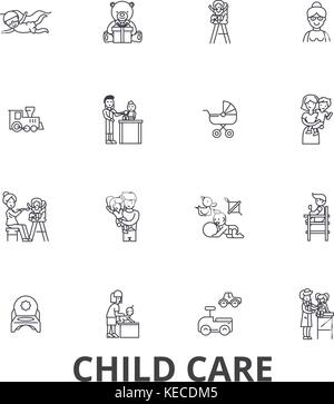 Vektor-Logo von Babysitter, Kinderbetreuung Stock-Vektorgrafik - Alamy