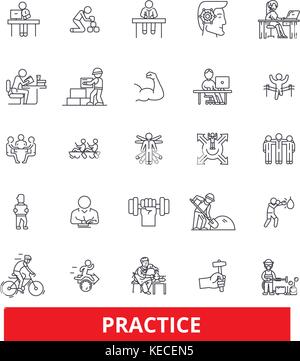 Sammlung mit Symbolen für Studienressourcen. Notizen, Lehrbücher ...