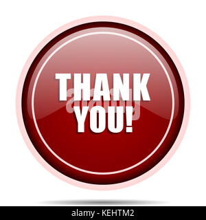 Vielen Dank-Symbol. Internet-Button auf weißem Hintergrund Stockfoto ...