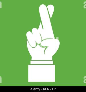 Daumen drücken Symbol. Geste Glück, Glück, Lüge, Täuschung. Cartoon ...