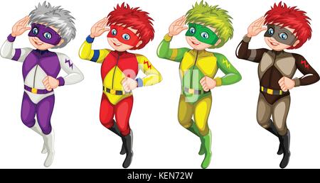 Superhelden stark. Cartoon in der Pop Art retro Comic Stil, Vektor ...