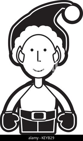 Cartoon santa Helper Symbol auf weißem Hintergrund Vector Illustration ...