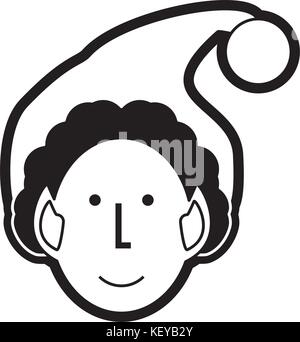 Cartoon santa Helper Symbol auf weißem Hintergrund Vector Illustration ...