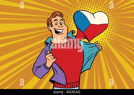 Herz - tschechische Flagge als Symbol der Liebe Stock-Vektorgrafik - Alamy