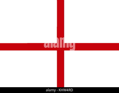 George Cross Flagge von England eine weiße Fahne mit dem roten Kreuz ...
