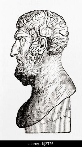 Epikur, 341-270 v. Chr.. Der griechische Philosoph und Gründer der ...