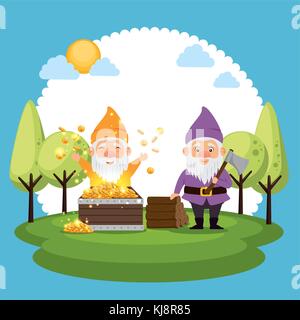 Cartoon happy Zwerg Vektor Abbildung - Bild: 185449077 - Alamy