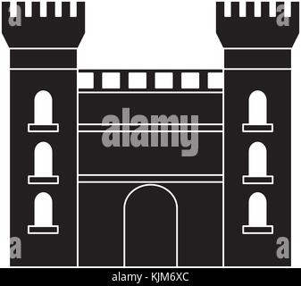 Mittelalterliche Burg icon image Stock-Vektorgrafik - Alamy