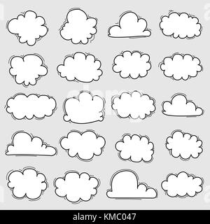 Hand gezeichneten Wolken. Vector Illustration Vektor Abbildung - Bild ...
