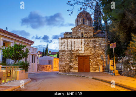 Straßen in der Plaka, der Altstadt von Athen, Griechenland Stockfoto ...